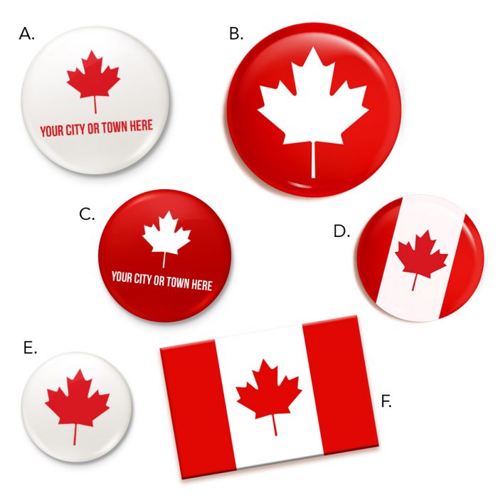 Canada Day Buttons - Canadian Made - Just Direct Promotions
